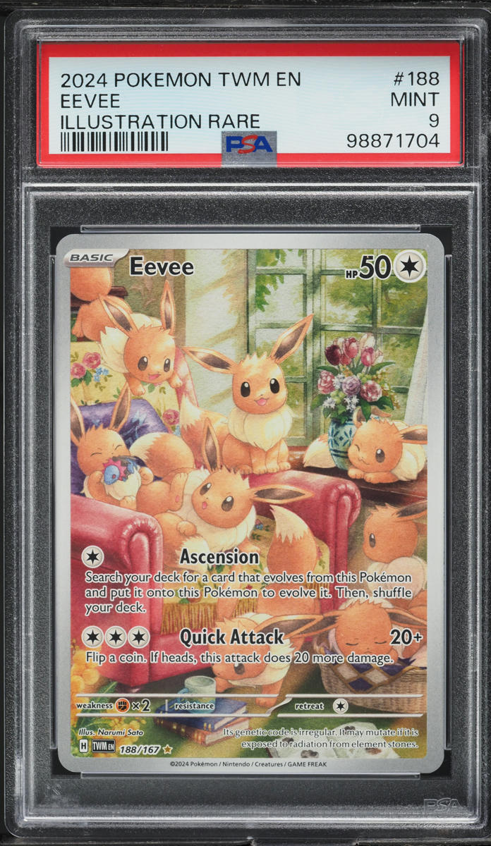 2024 Pokemon SV Twilight Masquerade Illustration Rare Eevee #188 PSA 9 ...