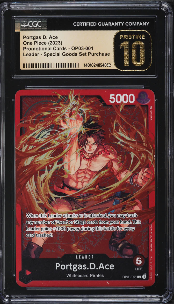 2023 One Piece Promo Special Goods Set Purchase Portgas D. Ace CGC 10 ...