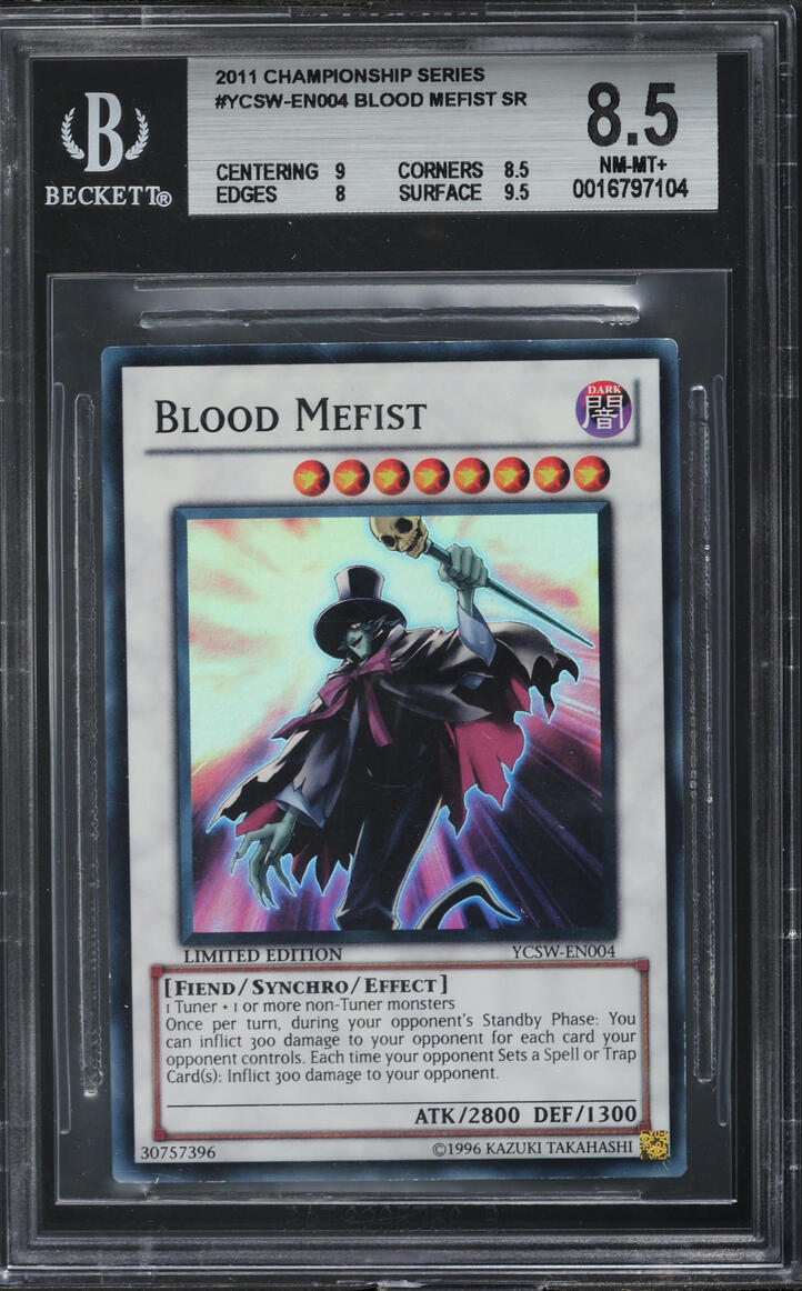 2011 Yu-Gi-Oh! Championship Series Blood Mefist #YCSW-EN004 BGS 8.5 NM ...