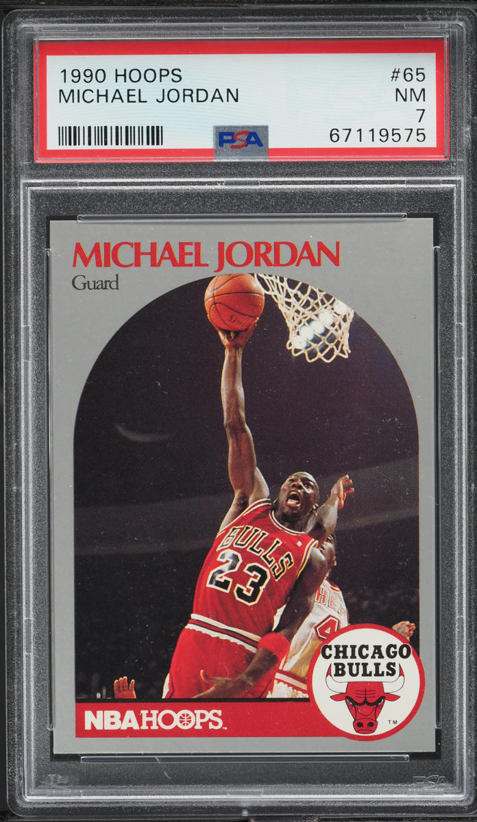 1990 Hoops Michael Jordan #65 PSA 7 NRMT on Fanatics Collect