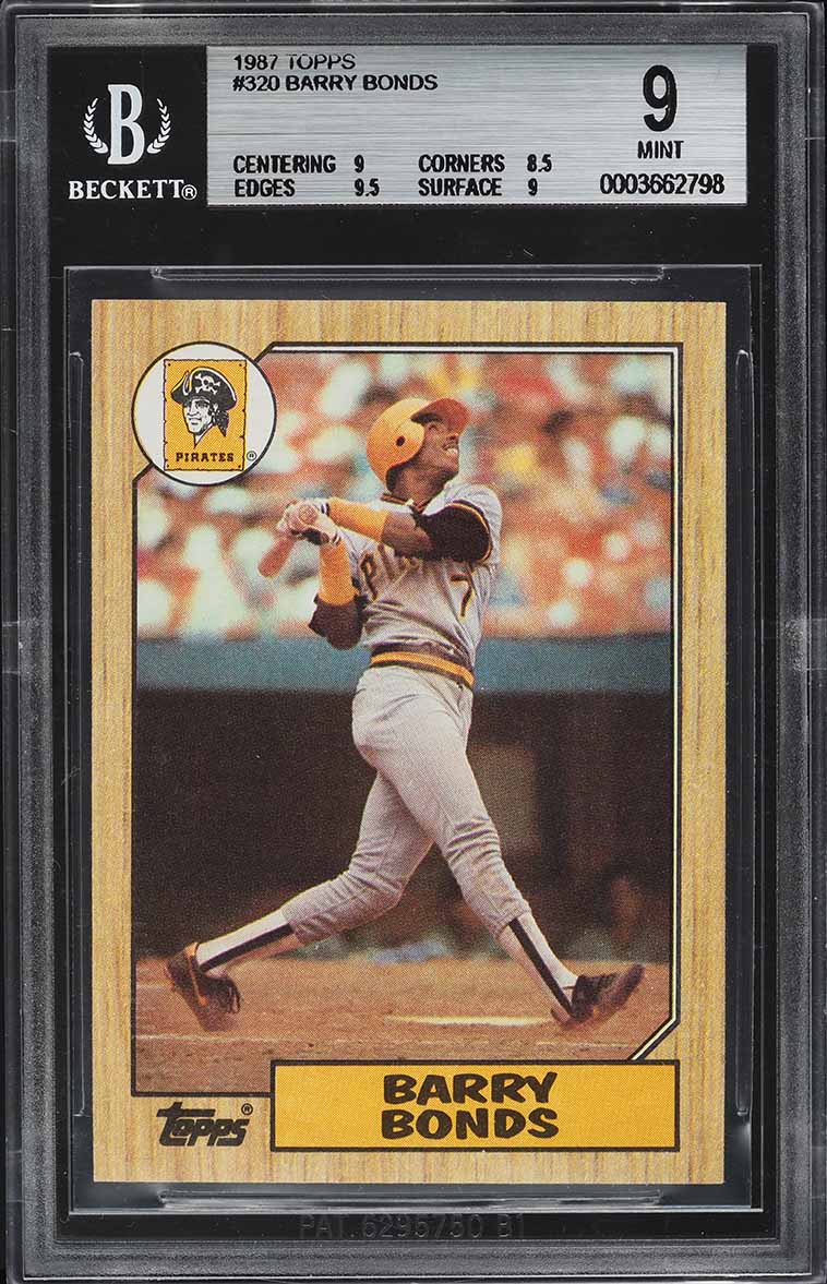 1987 Topps Barry Bonds ROOKIE #320 BGS 9 MINT on Fanatics Collect