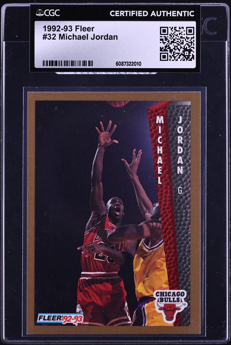 1992 Fleer Basketball Michael Jordan #32 CGC AUTH on Fanatics Collect