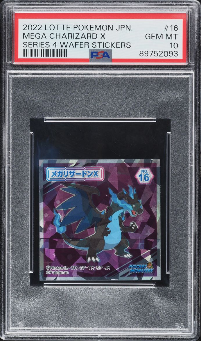 2022 Pokemon Japanese Lotte Series 4 Wafer Stickers Mega Charizard X ...