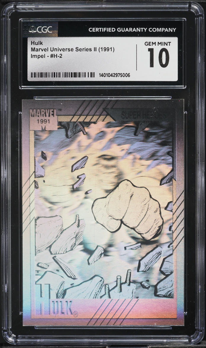1991 Impel Marvel Universe Hologram Hulk #H-2 CGC 10 GEM MINT on ...