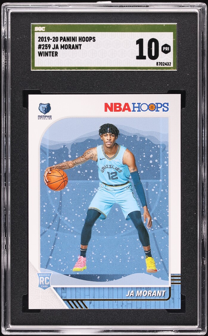 2019 Hoops Winter Ja Morant ROOKIE #259 SGC 10 PRISTINE, GOLD LABEL on ...