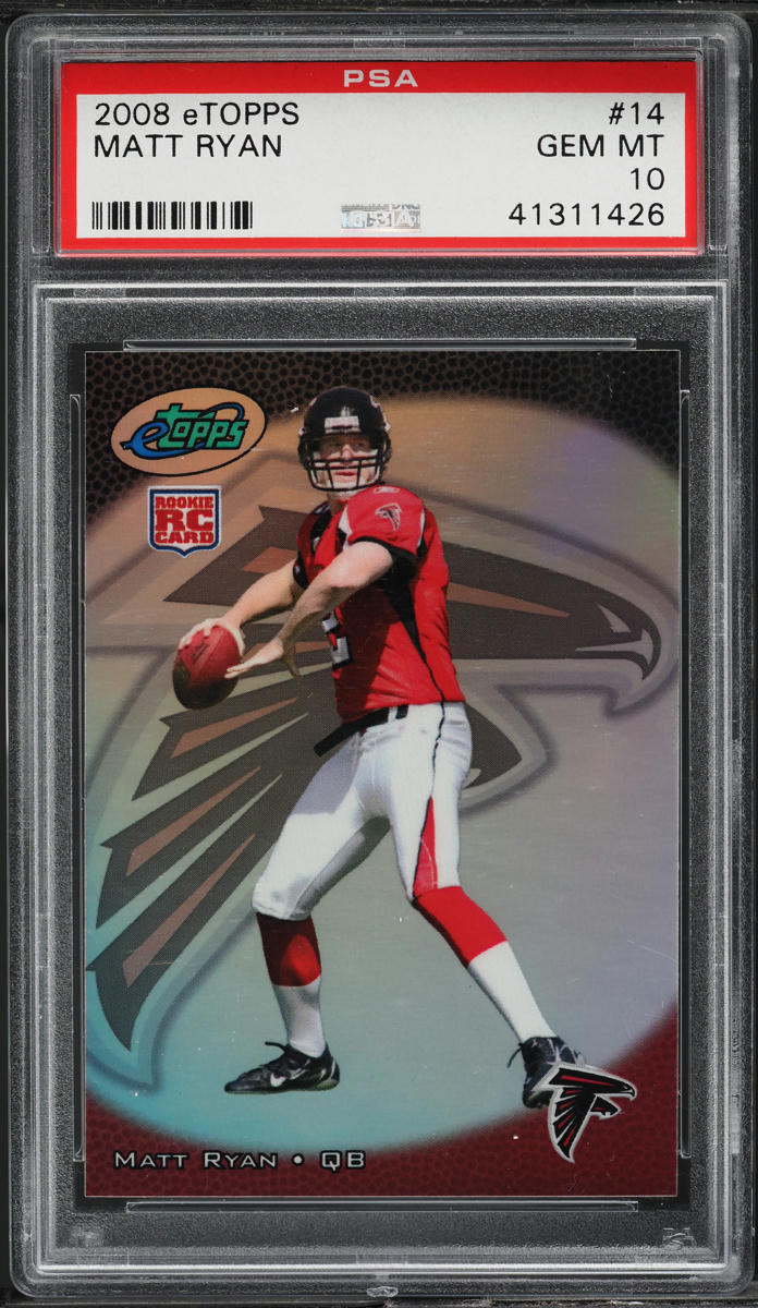 2008 eTopps Football Matt Ryan ROOKIE /999 #14 PSA 10 GEM MINT on ...