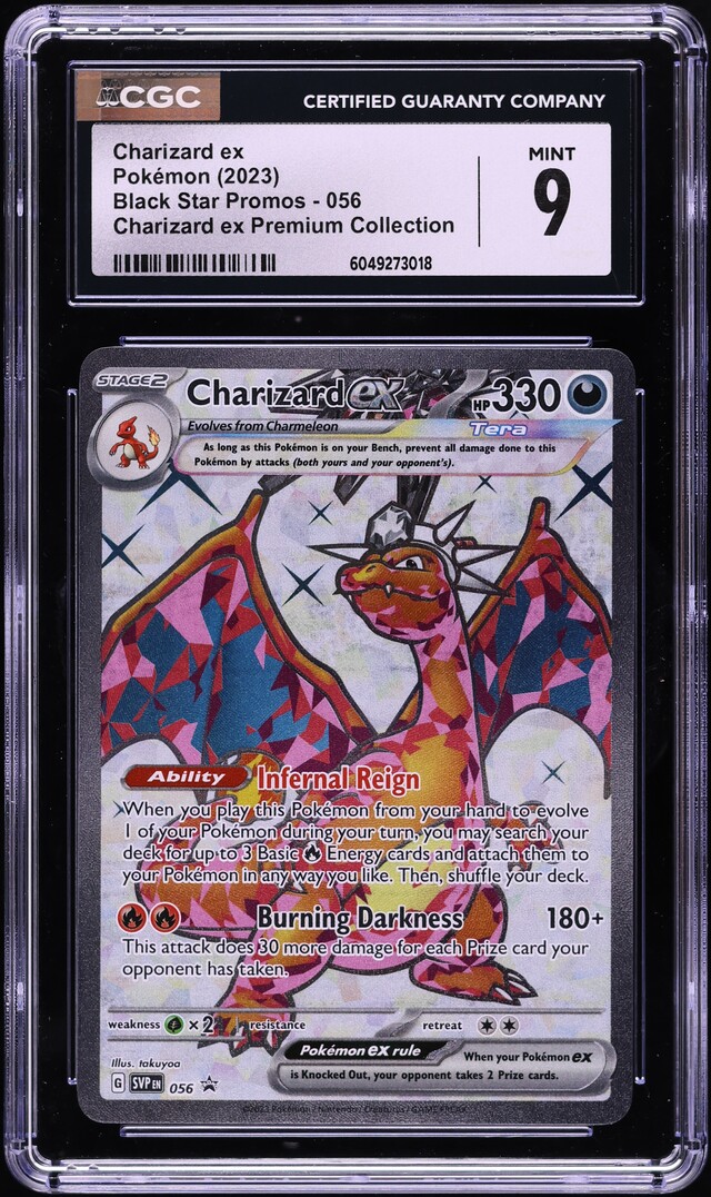 2023 Pokemon SV Black Star Promo Premium Charizard ex #56 CGC 9 MINT on ...