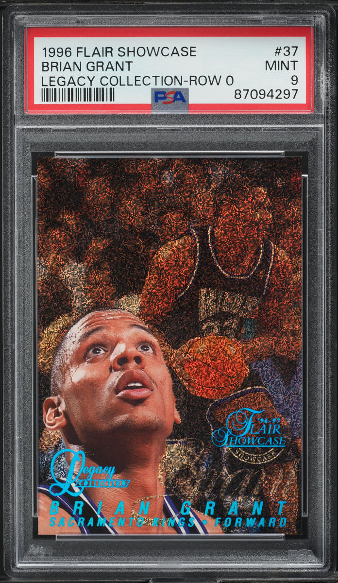 1996 Flair Showcase Legacy Collection Row 0 Brian Grant /150 #37 PSA 9 ...