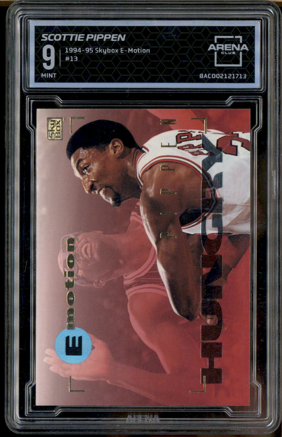 1994-95 Skybox E-Motion #13 Scottie Pippen Arena Club 9 on Fanatics Collect