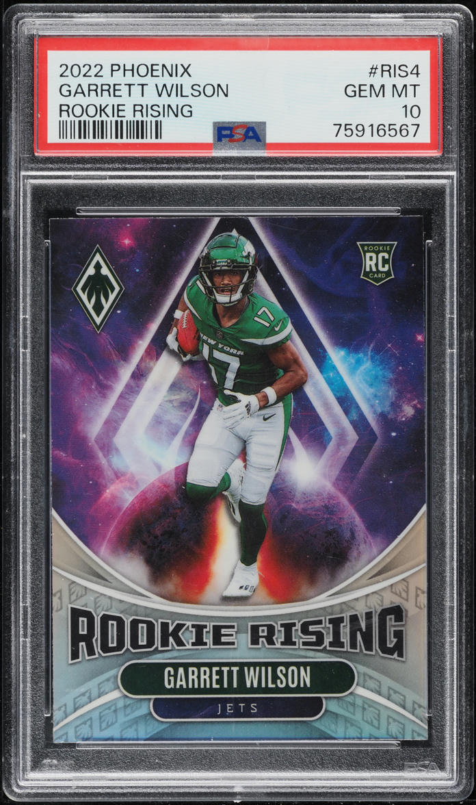2022 Panini Phoenix Rising Garrett Wilson ROOKIE #RIS-4 PSA 10 GEM MINT ...