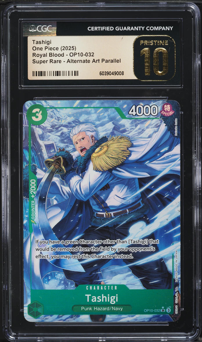 2025 One Piece Royal Blood Alternate Art Parallel Tashigi #OP10-032 CGC 10 on Fanatics Collect