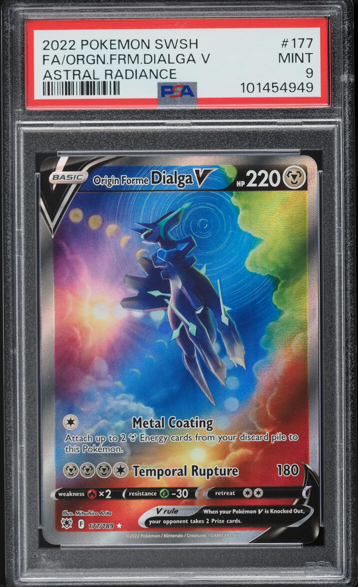 2022 Pokemon SWSH Astral Radiance Full Art Origin Forme Dialga V #177 PSA 9 MINT on Fanatics Collect