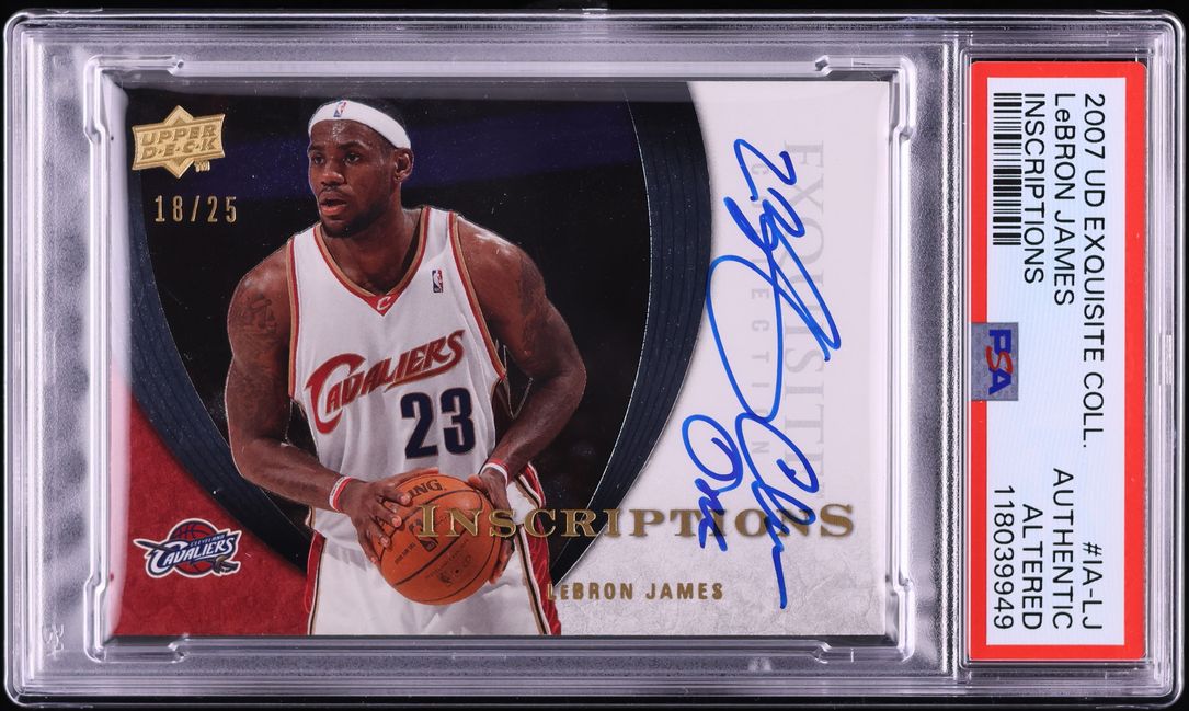 2007 Exquisite Collection Inscriptions LeBron James AUTO /25 PSA ...