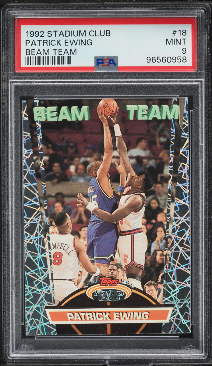 1992 Stadium Club Beam Team Patrick Ewing #18 PSA 9 MINT on Fanatics ...