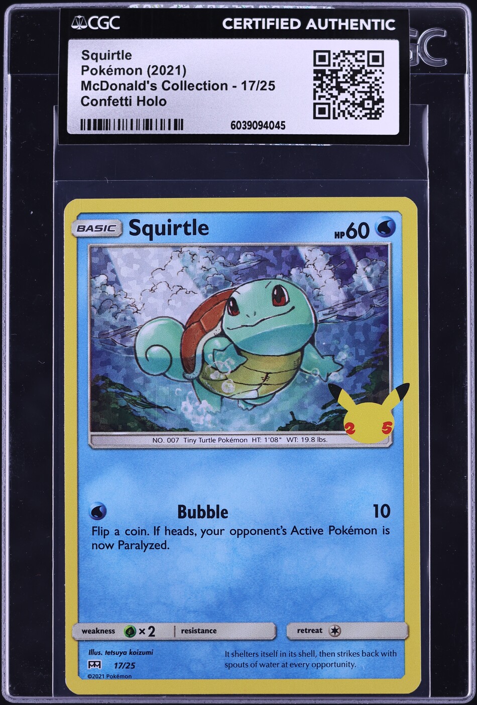 2021 Pokemon Sword & Shield McDonald's Collection Holo Squirtle #17 CGC ...