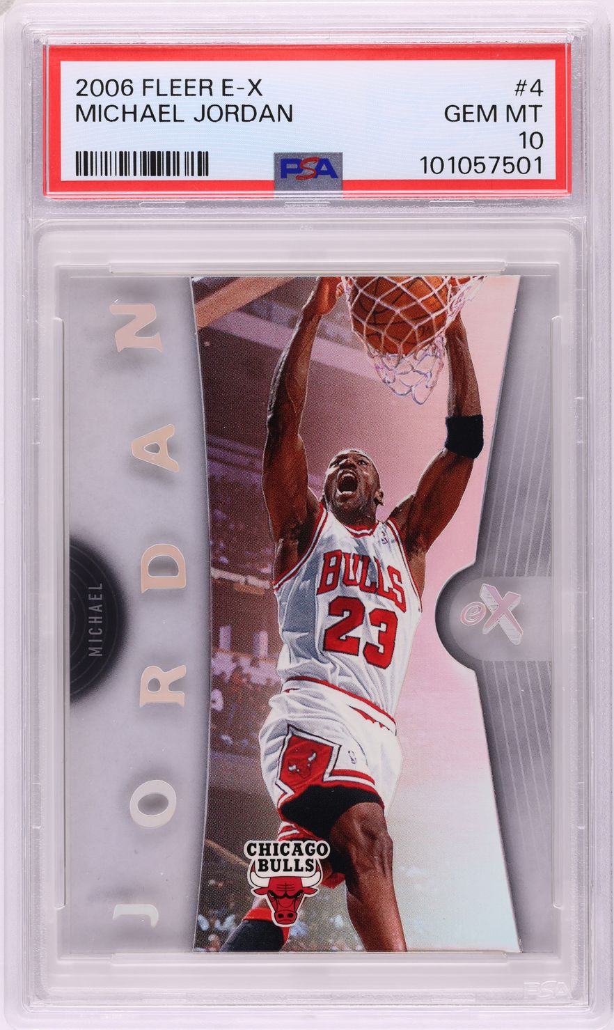 2006 Fleer E-X Michael Jordan #4 PSA 10 GEM MINT on Fanatics Collect