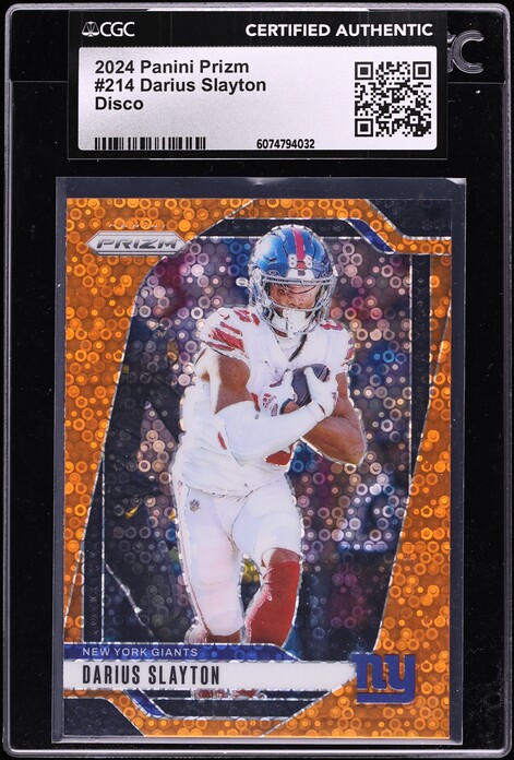2024 Panini Prizm Disco Darius Slayton #214 CGC AUTH on Fanatics Collect