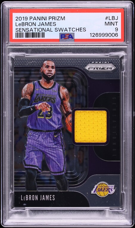 2019 Panini Prizm Sensational Swatches LeBron James PATCH #SS-LBJ PSA 9 ...
