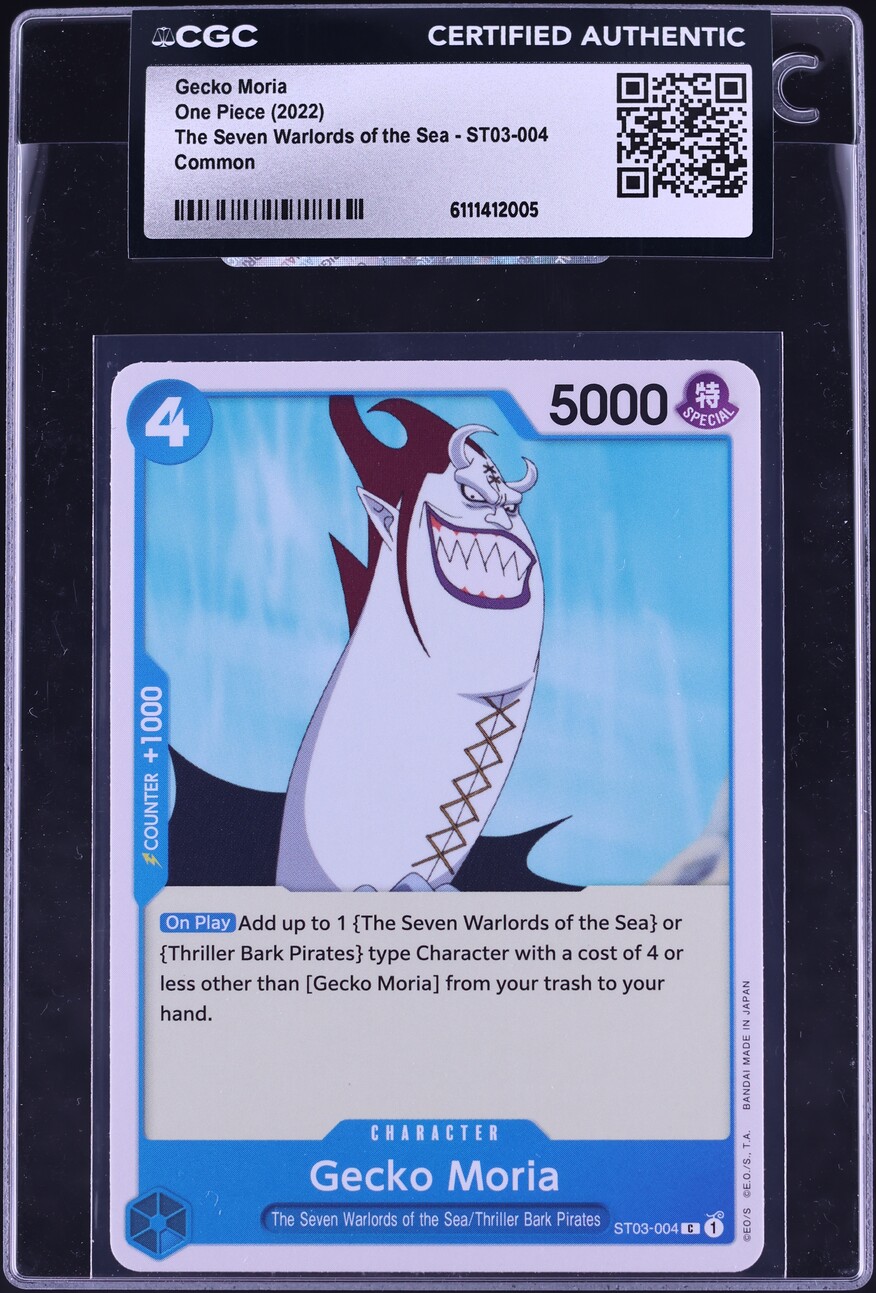2022 One Piece The Seven Warlords Of The Sea Gecko Moria #ST03-004 CGC AUTH on Fanatics Collect