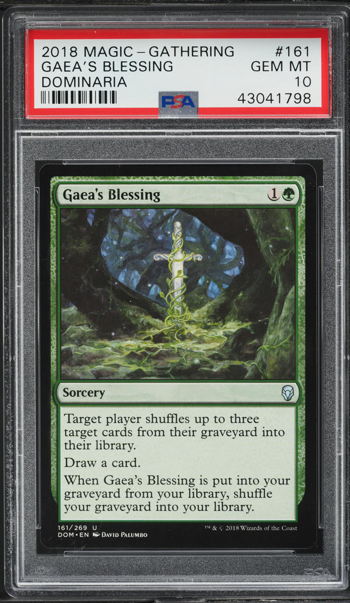 2018 Magic The Gathering MTG Dominaria Gaea's Blessing #161 PSA 10 GEM ...