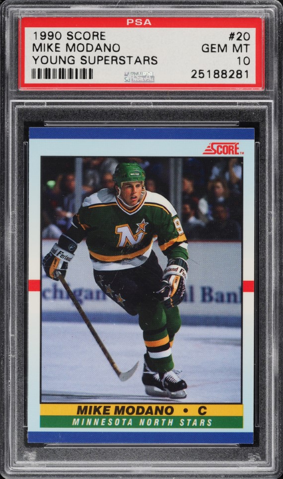 1990 Score Young Superstars Mike Modano ROOKIE #20 PSA 10 GEM MINT on ...