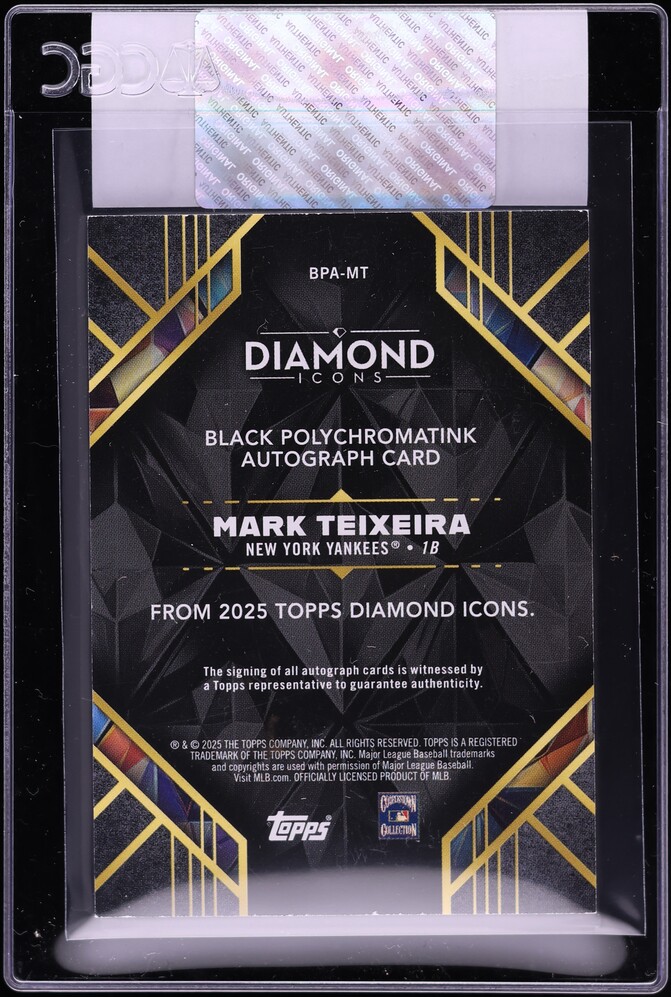 2025 Topps Diamond Icons Black PolychromatINK Red Gold Ink Mark ...