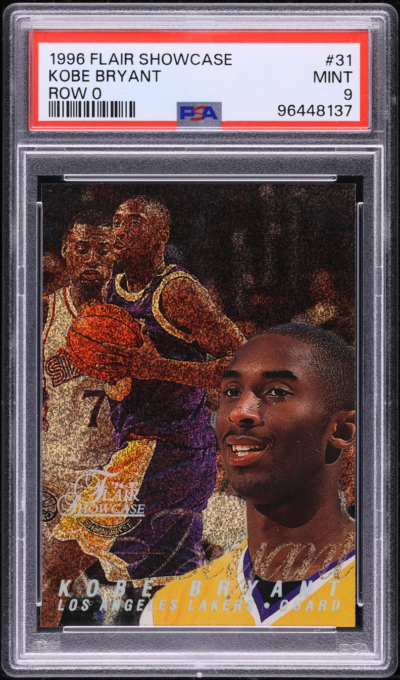 1996 Flair Showcase Row 0 Kobe Bryant ROOKIE #31 PSA 9 MINT on Fanatics ...