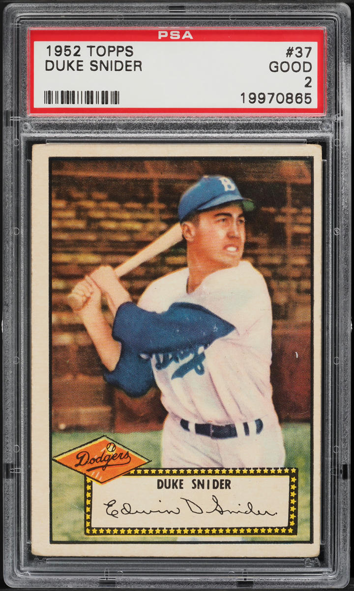1952 Topps Duke Snider #37 PSA 2 GD on Fanatics Collect