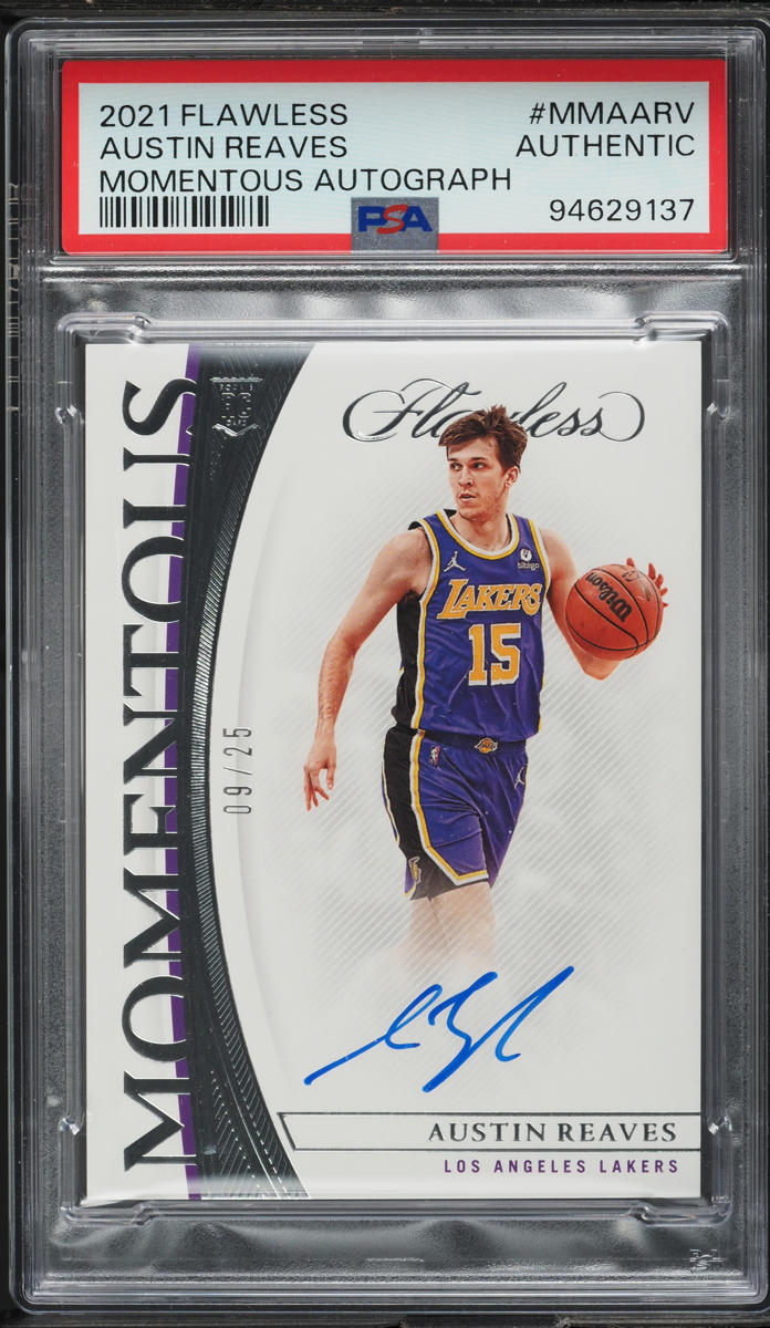 2021 Panini Flawless Momentous Austin Reaves ROOKIE AUTO /25 #MMA-ARV ...