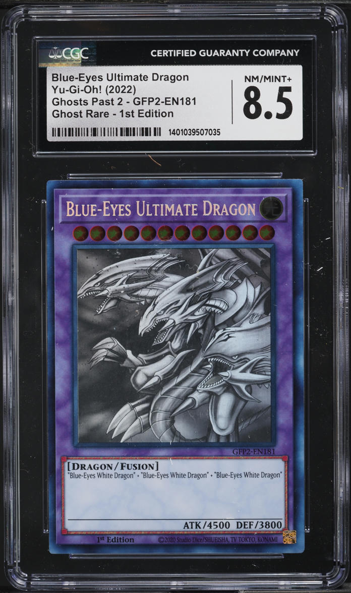 2022 Yu-Gi-Oh! GFP2 Ghost Rare 1st Edition Blue-Eyes Ultimate Dragon CGC 8.5 on Fanatics Collect