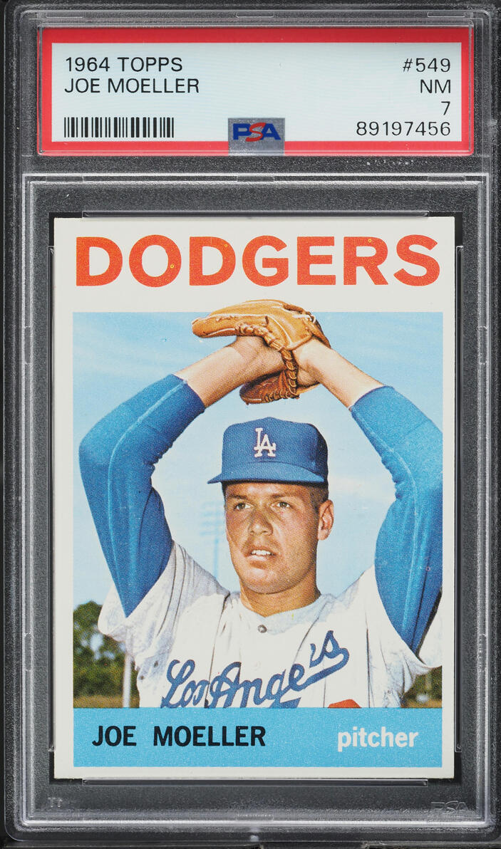 1964 Topps Joe Moeller #549 PSA 7 NRMT on Fanatics Collect