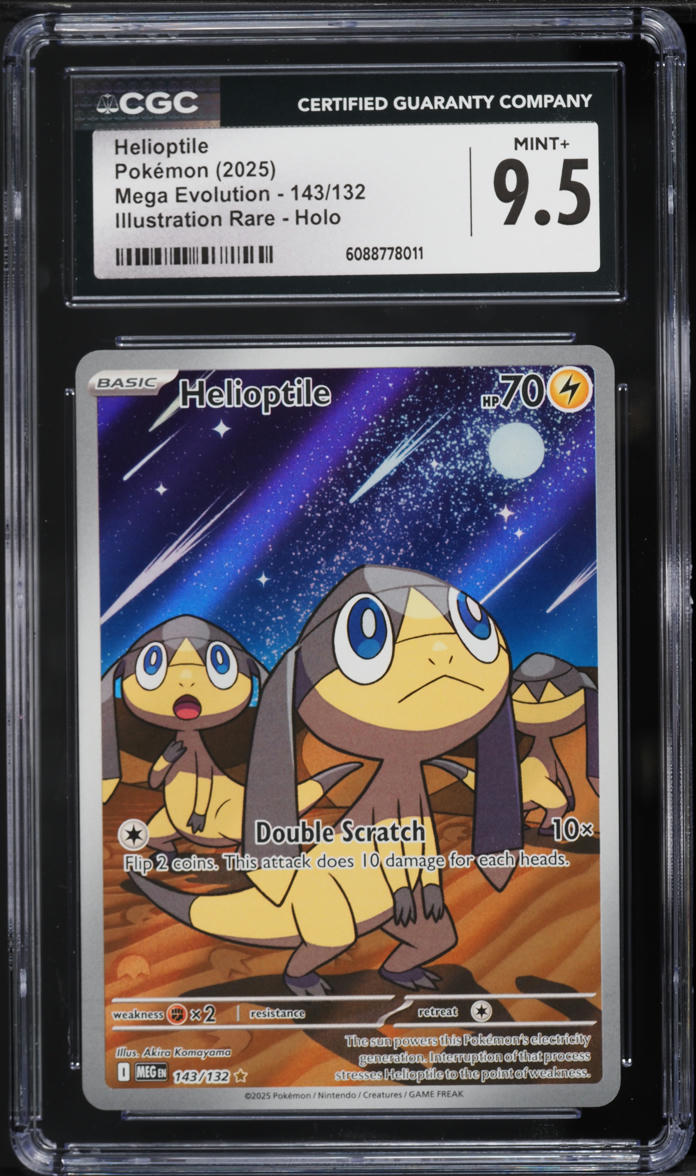 2025 Pokemon Mega Evolution IR Helioptile #143 CGC 9.5 MINT+ on ...