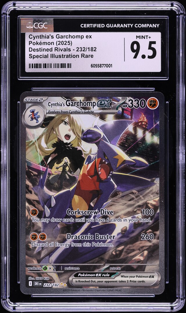 2025 Pokemon SV Destined Rivals SIR Cynthia's Garchomp ex #232 CGC 9.5 MINT+ on Fanatics Collect