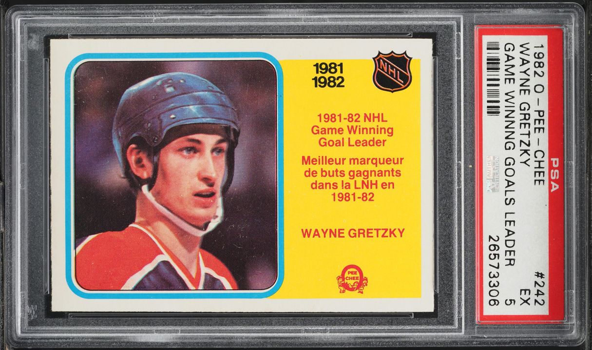 1982 O-Pee-Chee Hockey Wayne Gretzky GW GOALS LEADERS #242 PSA 5 EX on Fanatics Collect