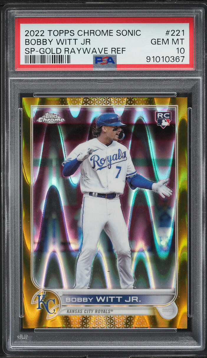 2022 Topps Chrome Sonic Gold RayWave Refractor Bobby Witt Jr ROOKIE /50 ...
