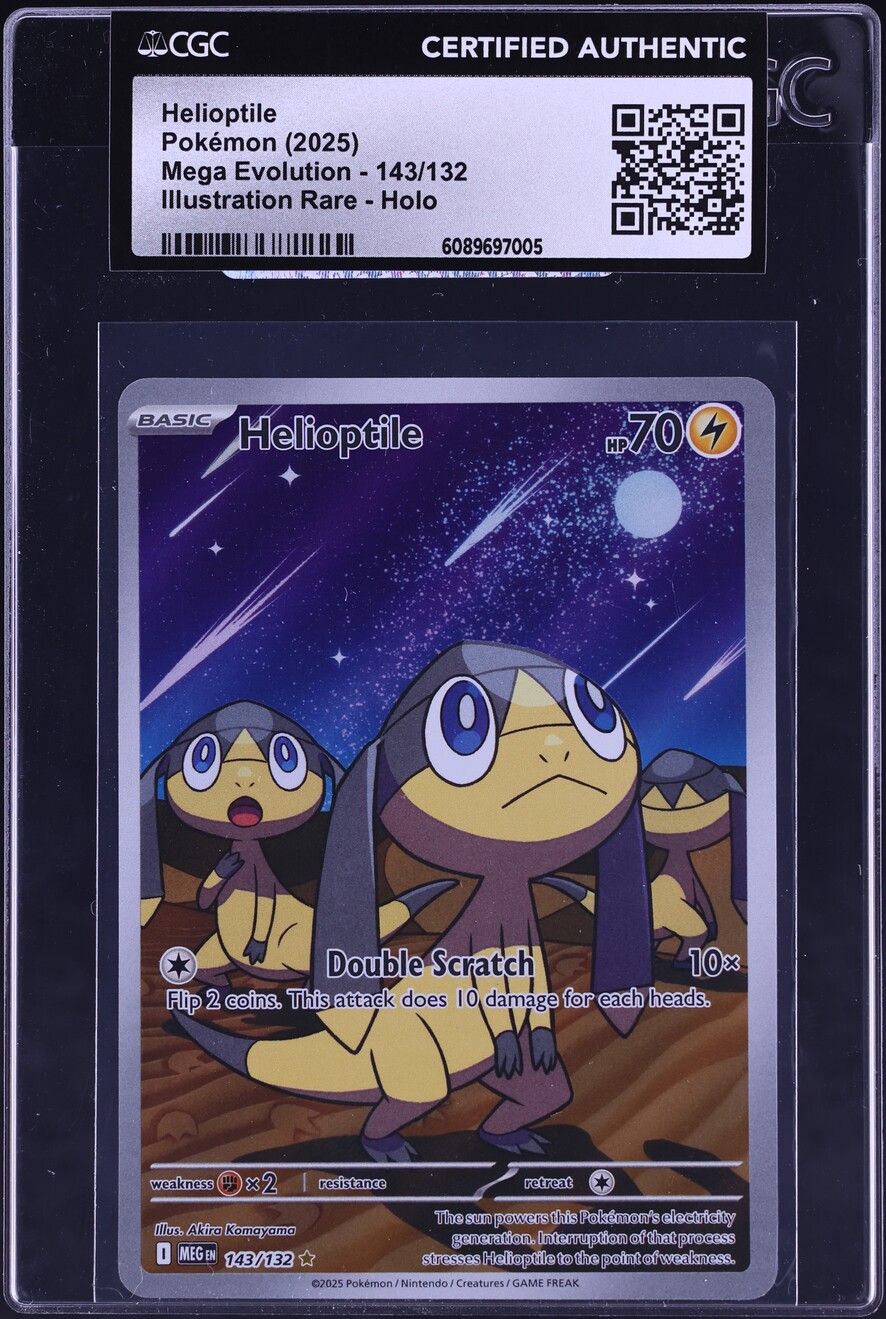 2025 Pokemon Mega Evolution IR Helioptile #143 CGC AUTH on Fanatics Collect
