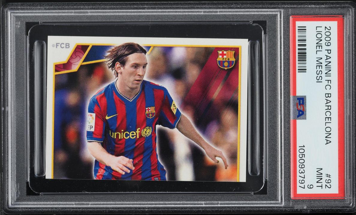 2009 Panini FC Barcelona Lionel Messi #92 PSA 9 MINT on Fanatics Collect