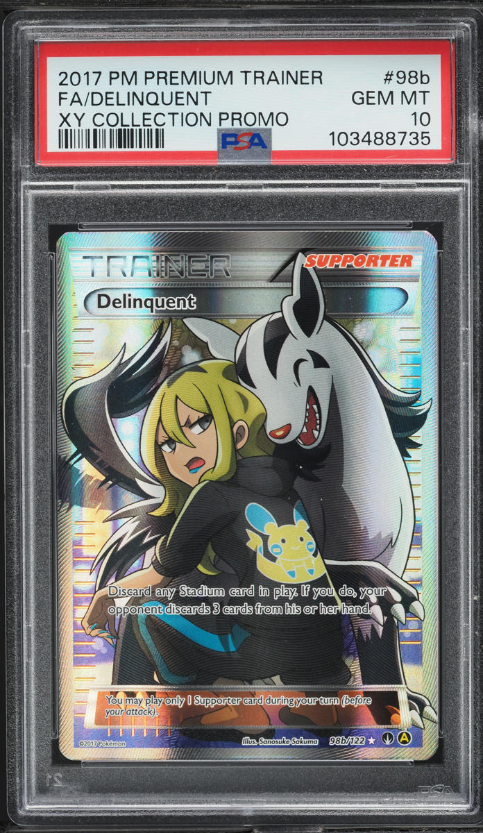 2017 Pokemon Premium Trainer XY Collection Promo Full Art Delinquent ...