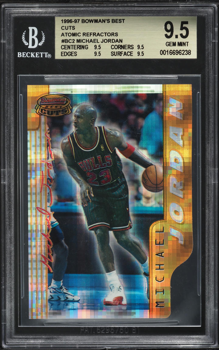 1996 Bowman's Best Cuts Atomic Refractor Die-Cut Michael Jordan #BC2 ...