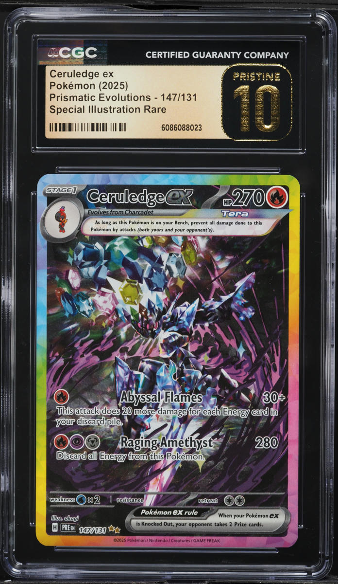 2025 Pokemon Scarlet & Violet Prismatic Evolutions SIR Ceruledge ex ...