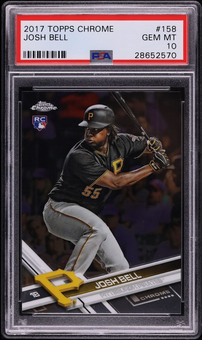 2017 Topps Chrome Josh Bell ROOKIE #158 PSA 10 GEM MINT on Fanatics Collect