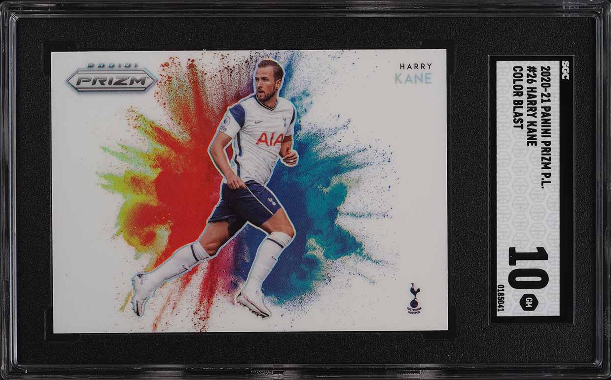 2020 Panini Prizm Premier League Color Blast Harry Kane #26 SGC 10 GEM ...