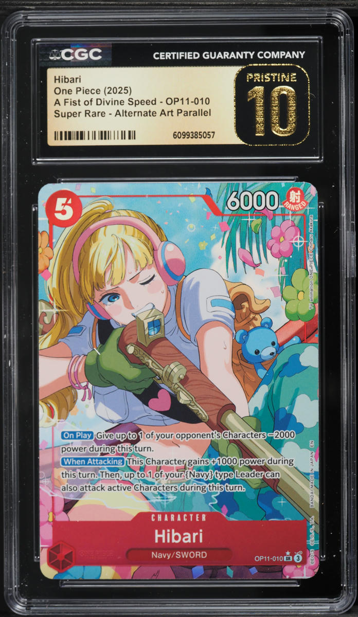 2025 One Piece A Fist Of Divine Speed Alt Art Hibari #OP11-010 CGC 10 ...