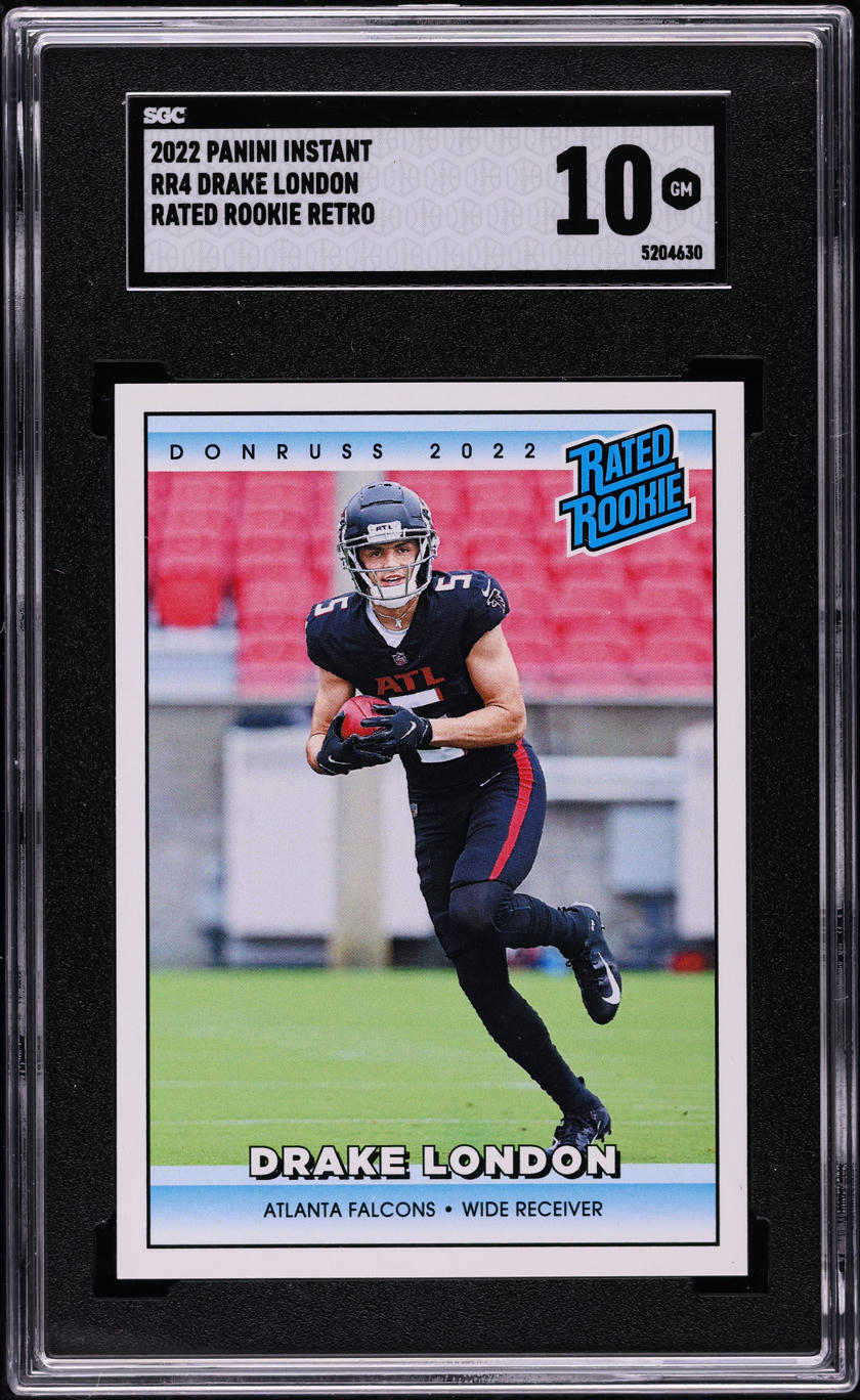 2022 Panini Instant Retro Drake London ROOKIE #RR4 SGC 10 GEM MINT on ...