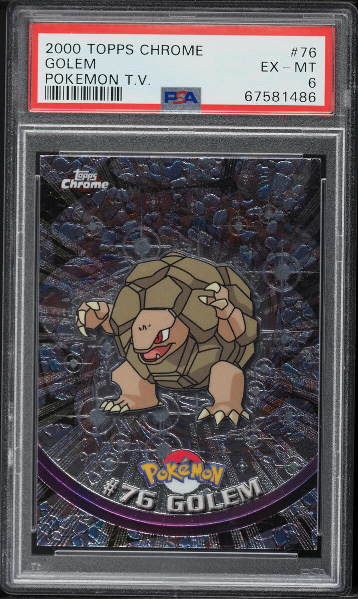 2000 Topps Chrome Pokemon Series 1 Golem #76 PSA 6 EXMT on Fanatics Collect