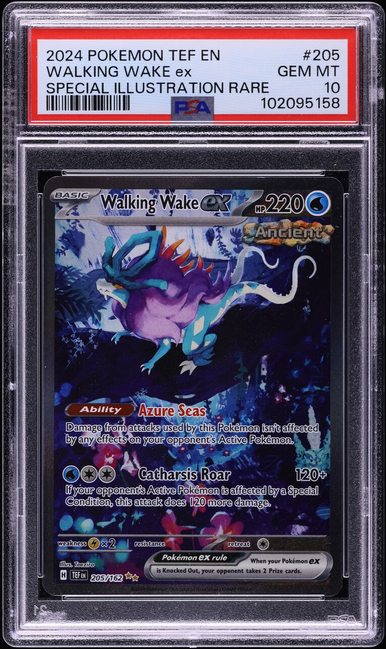 2024 Pokemon SV Temporal Forces SIR Walking Wake ex #205 PSA 10 GEM MINT on Fanatics Collect