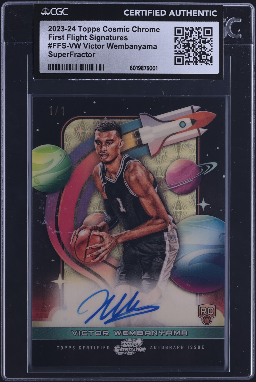 2023 Topps Chrome Cosmic Superfractor Victor Wembanyama ROOKIE AUTO 1/1 ...