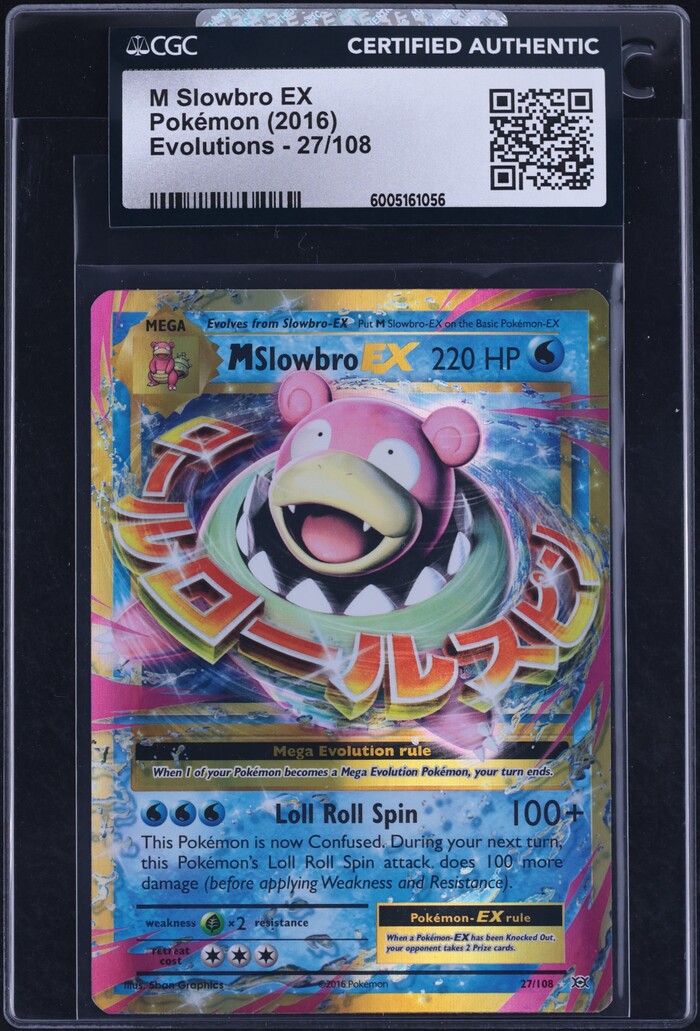 2016 Pokemon XY Evolutions M Slowbro EX #27 CGC AUTH on Fanatics Collect