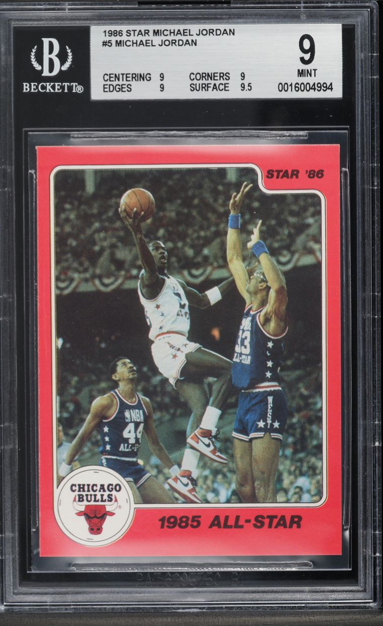 1986 Star MJ Michael Jordan ROOKIE #5 BGS 9 MINT on Fanatics Collect