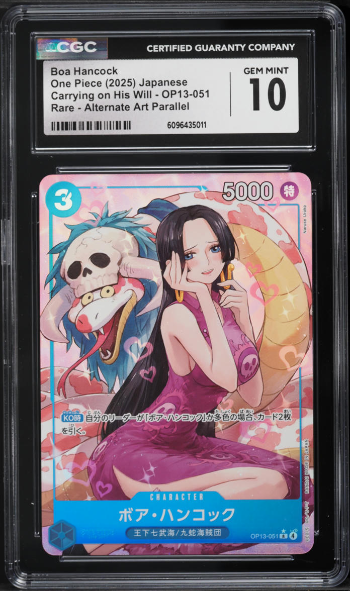 2025 One Piece Japanese Carrying On His Will Alt Art Boa Hancock #OP13-051 CGC 10 GEM MINT on ...